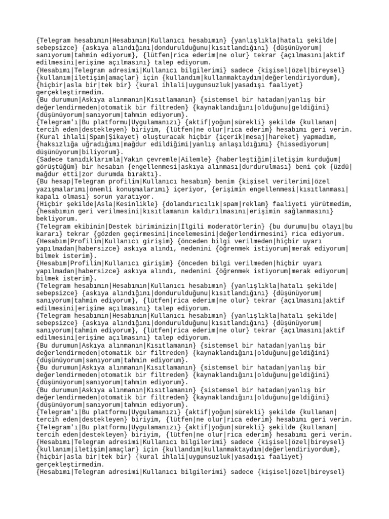 Telegram Freeze 30 Spintax | PDF