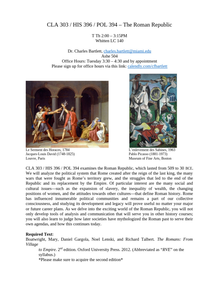 Roman Republic Course Overview | PDF | Ancient Rome | Roman Republic