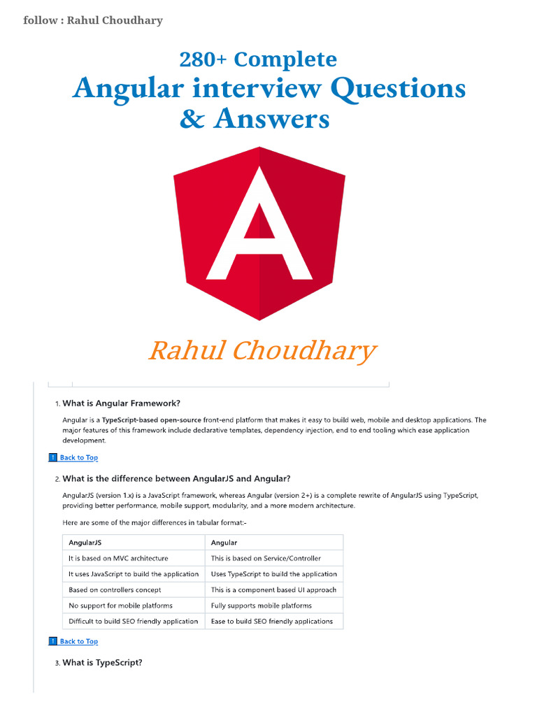 Angular Interview Questions & Answers | PDF
