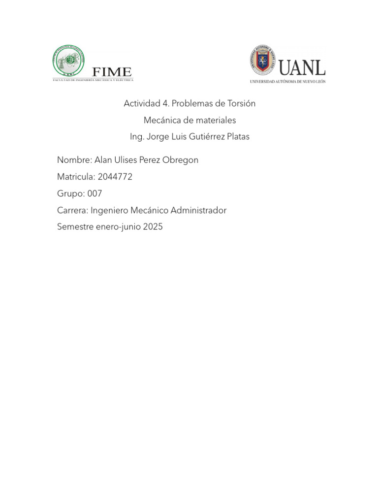 Actividad 4 Mec de Materiales | PDF