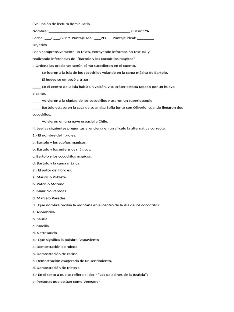 Prueba Bartolito | PDF