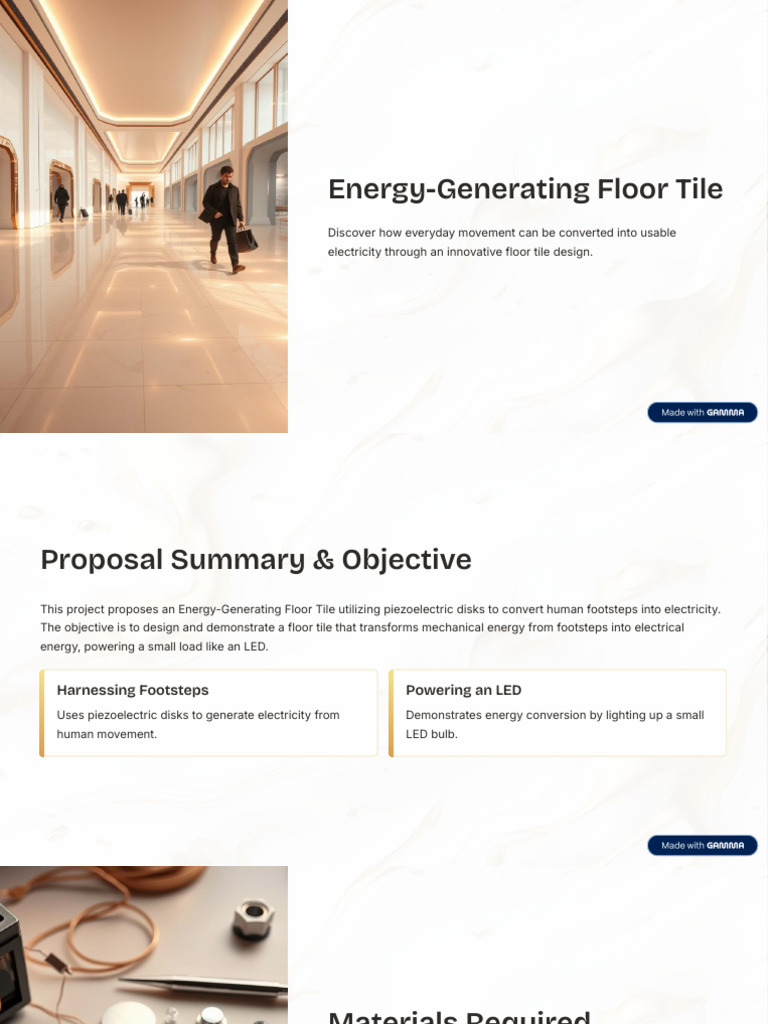 Energy Generating Floor Tile | PDF