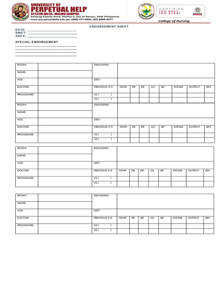Endorsement Sheet | PDF