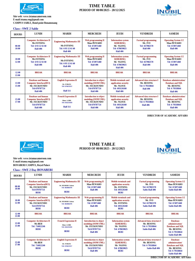 Level 2 Timetable | PDF | Databases | Information And Communications ...