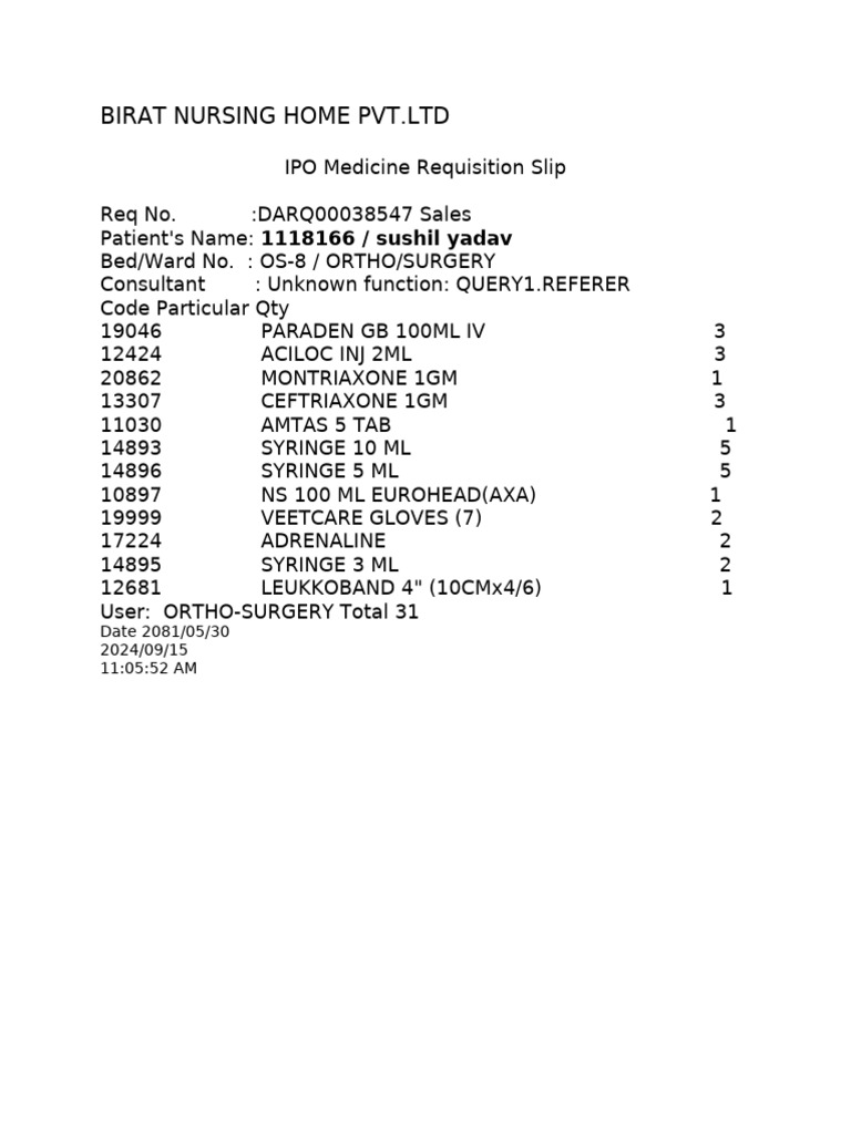 Birat Nursing Home PVT Mangan Das | PDF