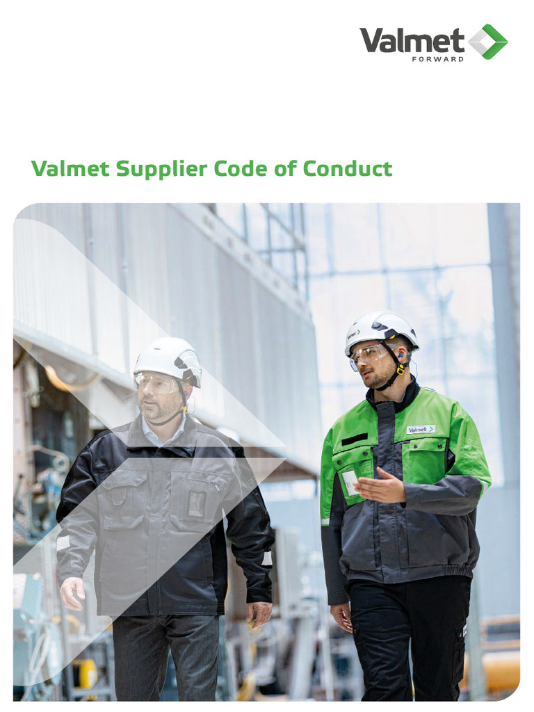 Valmet Supplier Code of Conduct Overview | PDF | Occupational Safety ...