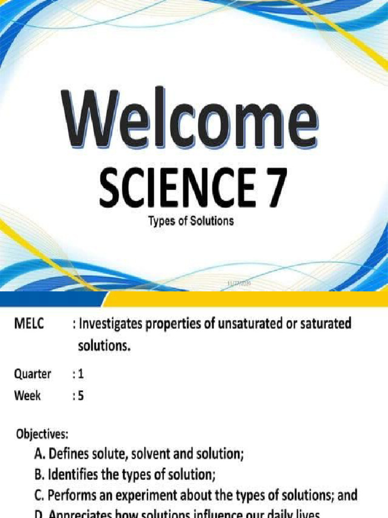 Welcome Grade 7 - 1ST Quarter | PDF