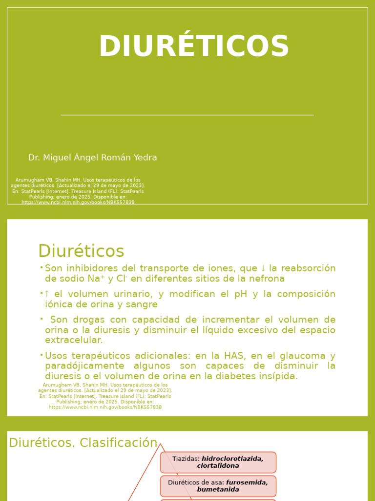 Usos y Clasificación de Diuréticos | PDF | Especialidades Medicas