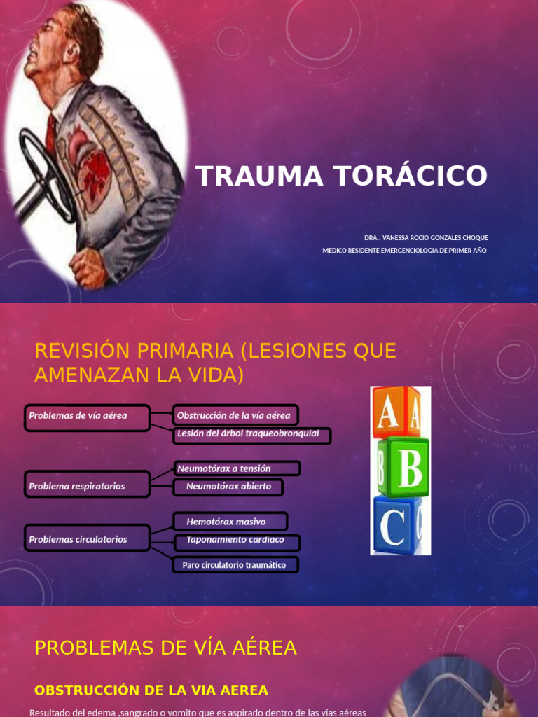 Trauma torácico | PDF | Enfermedades y trastornos | Emergencias Médicas
