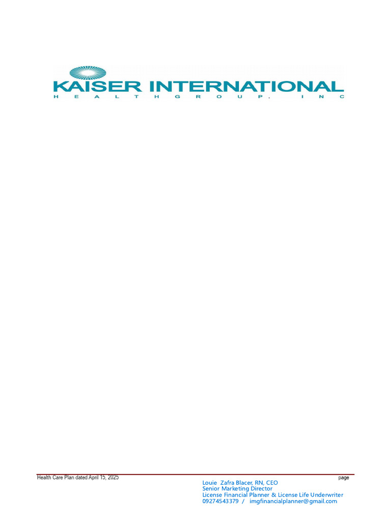 NHS Program For Govt HCP Proposal 1 | PDF | Clinical Medicine | Health Care