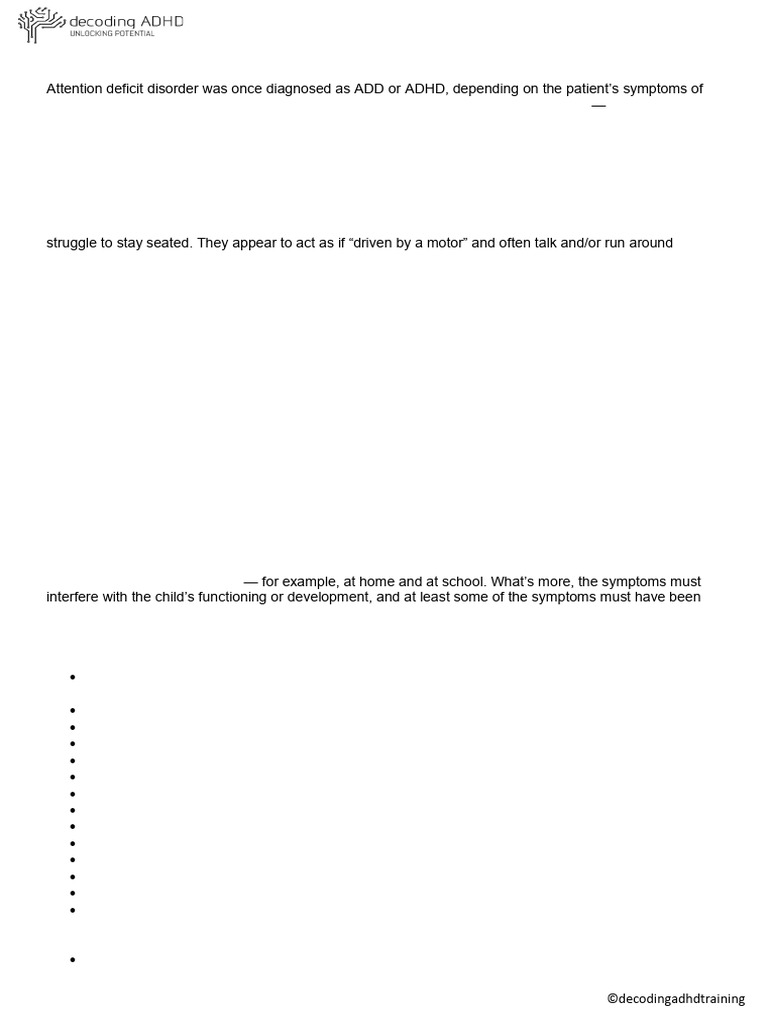 Module 1 | PDF | Attention Deficit Hyperactivity Disorder | Executive ...