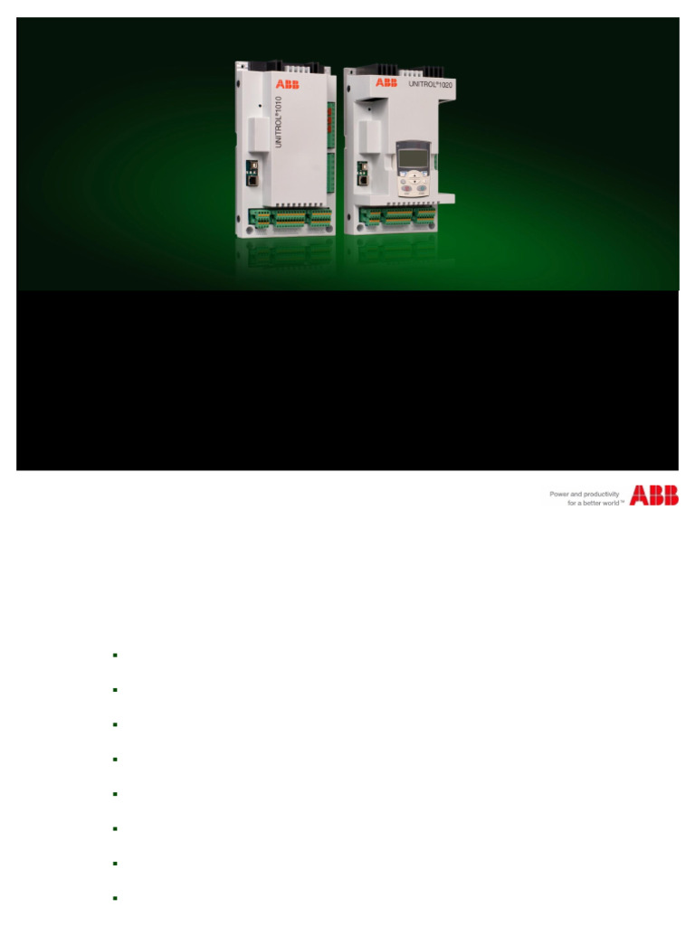 UNITROL 1000 AVR Product Overview | PDF | Electric Generator | Analog ...