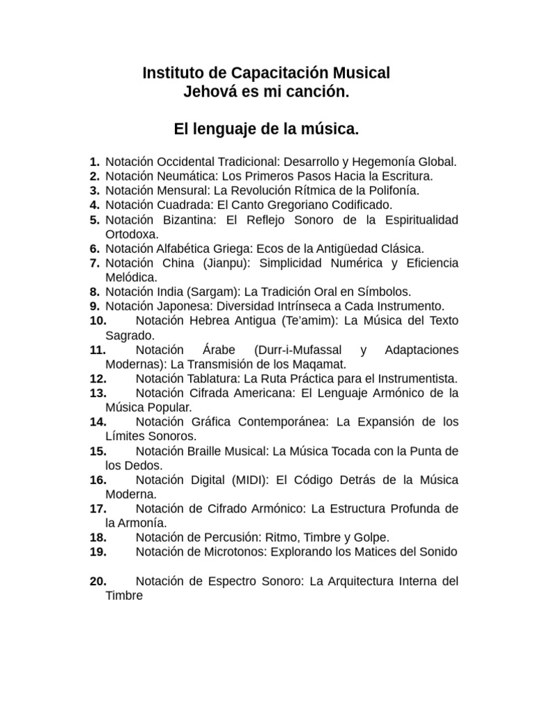 Tipos de Notación Musical y su Evolución | PDF