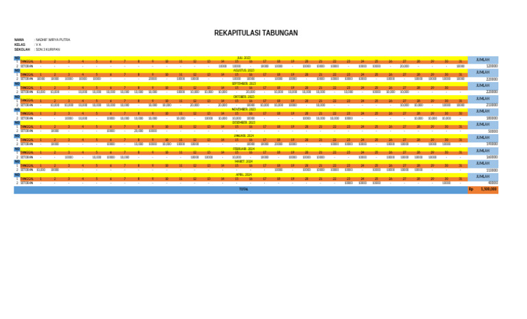 REKAP TABUNGAN | PDF