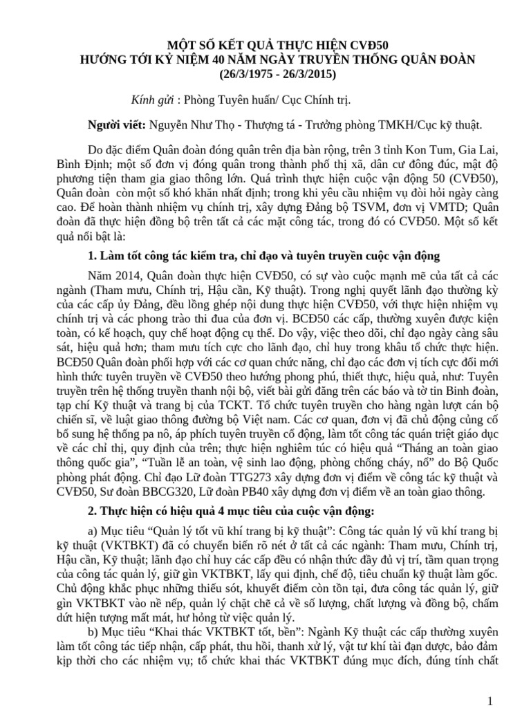 Bai Viet 1 Gui Phong Tuyen Huan Ve CVD50 | PDF