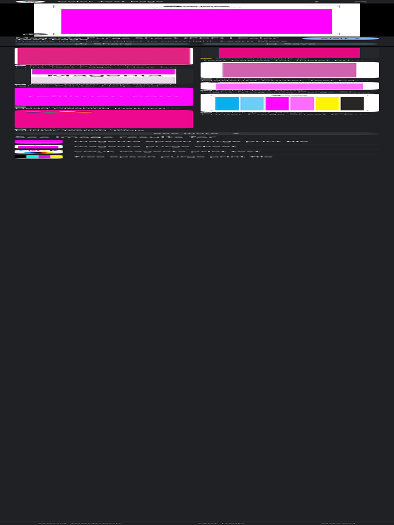 Magenta Printer Test and Purge Sheet | PDF