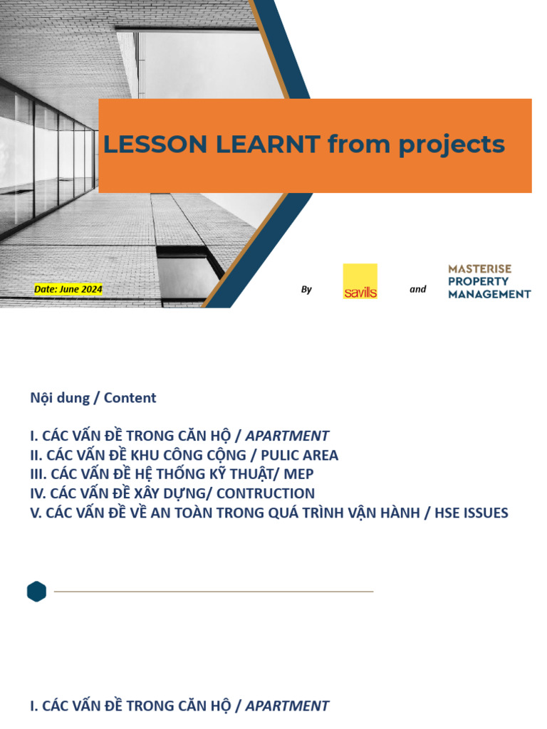 Lesson Learnt - Final | PDF