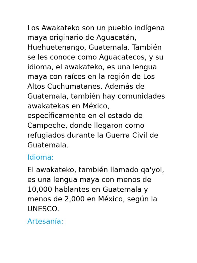 Pueblo Awakateko | PDF