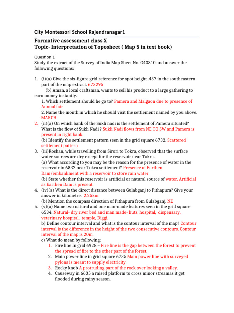 Toposheet G43S10 Interpretation Guide | PDF | Reservoir | Dam