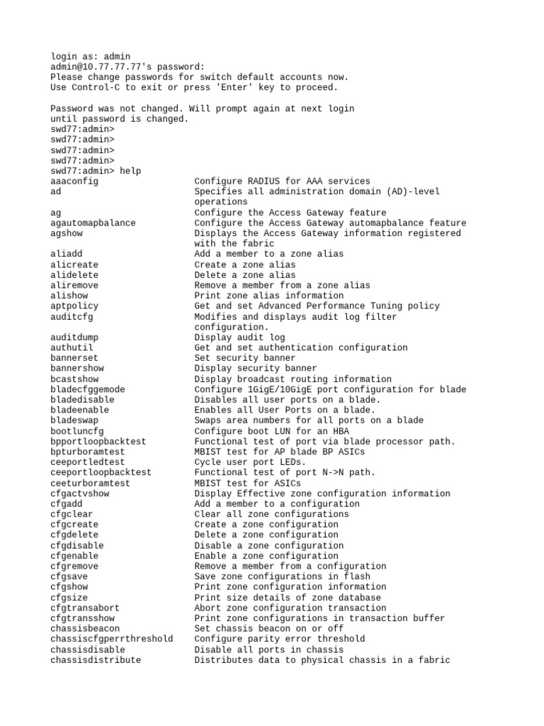 Switch Default Account Password Change Guide | PDF | Network Switch ...