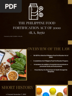 Philippine Food Fortification Act 2000 | PDF | Nutrients | Nutrition