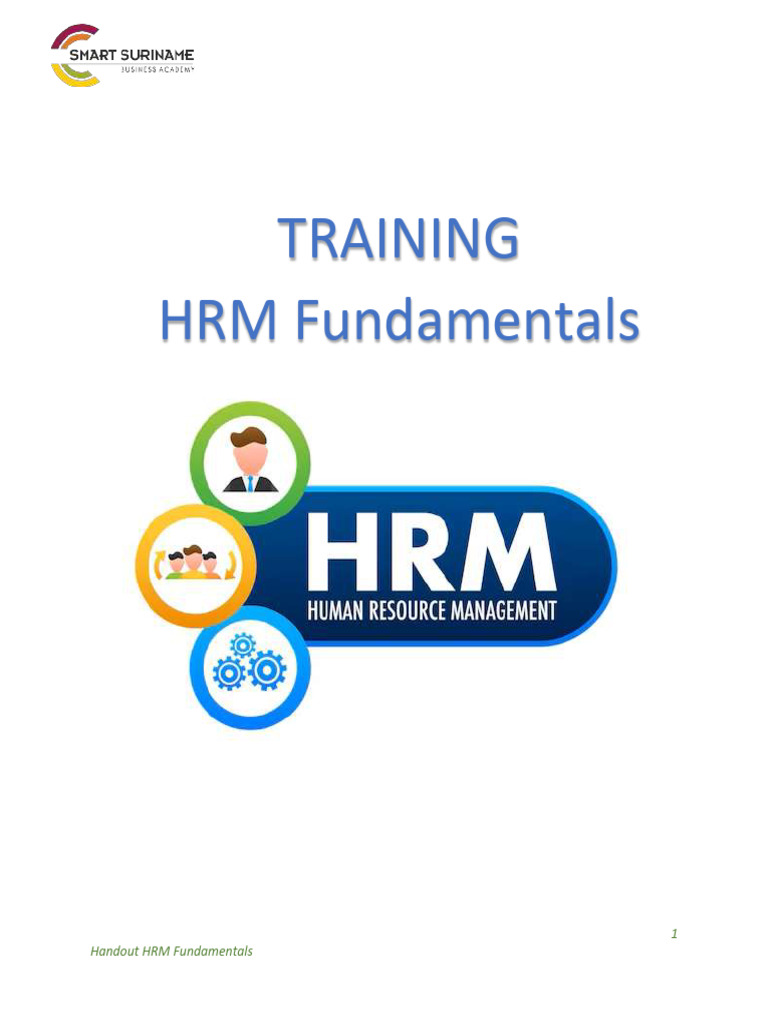 Handout - Training HR Fundamentals | PDF