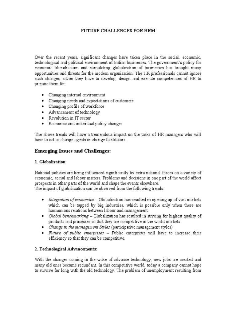 4811.14 (1) (1) .Future Challenges For HRM | Download Free PDF | Human ...