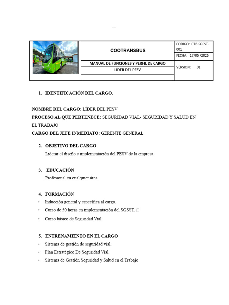 Amexo 1 | PDF | Seguridad vial | Planificación estratégica