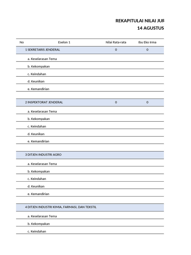 Form - Penilaian - Lomba - Baju - Adat - 2025 MASTER | PDF