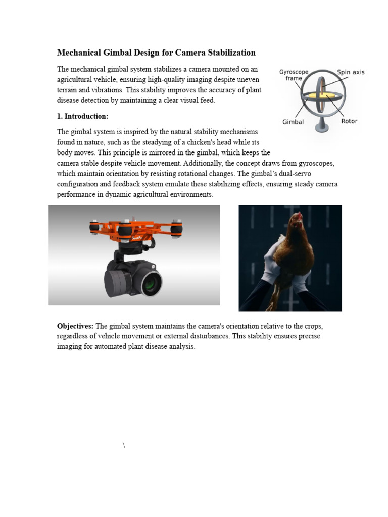 Mechanical Gimbal Design for Stability | PDF | Control Theory | Mechanics