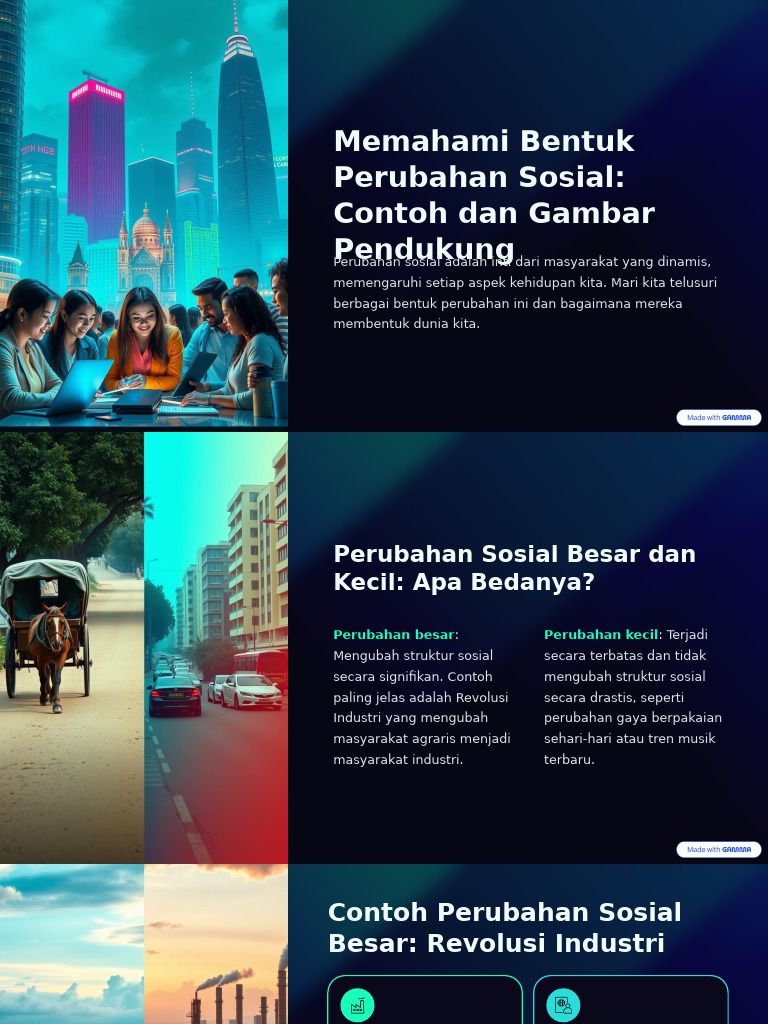 Memahami Bentuk Perubahan Sosial Contoh Dan Gambar Pendukung | PDF