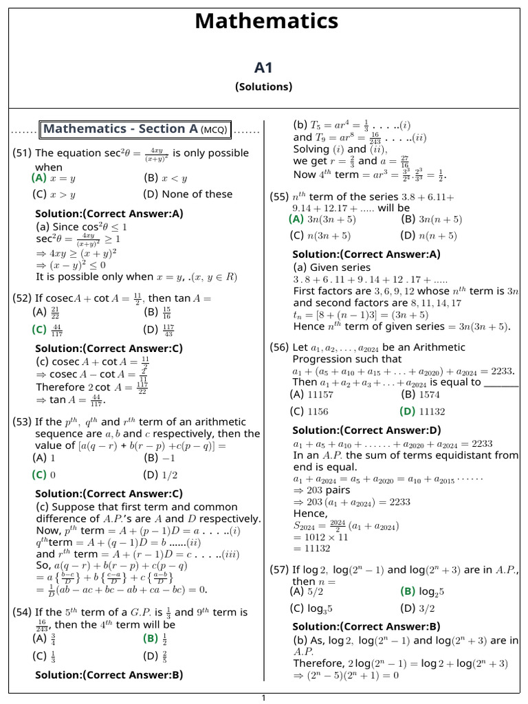 Arithmetic Progression Analysis | PDF | Numbers | Elementary Mathematics
