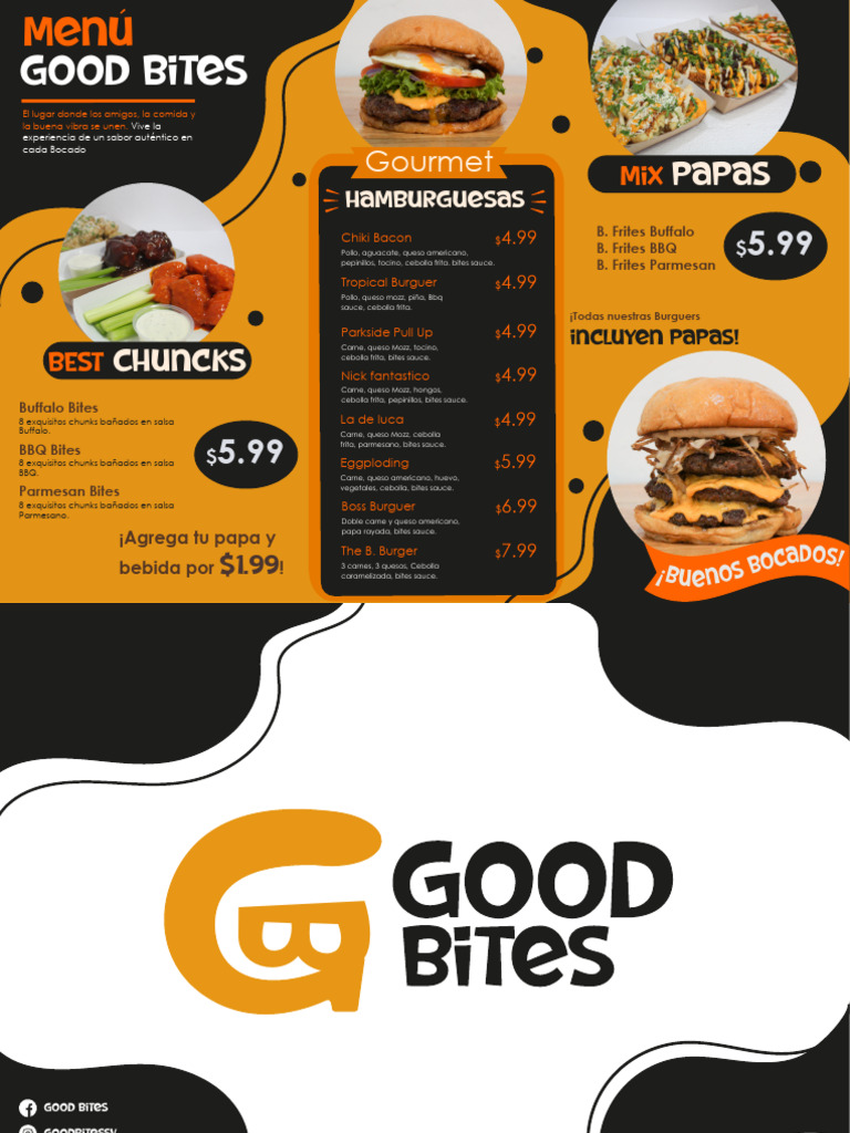 Menú Good Bites | PDF | Preparación de comida y bebida | Cocina de las ...