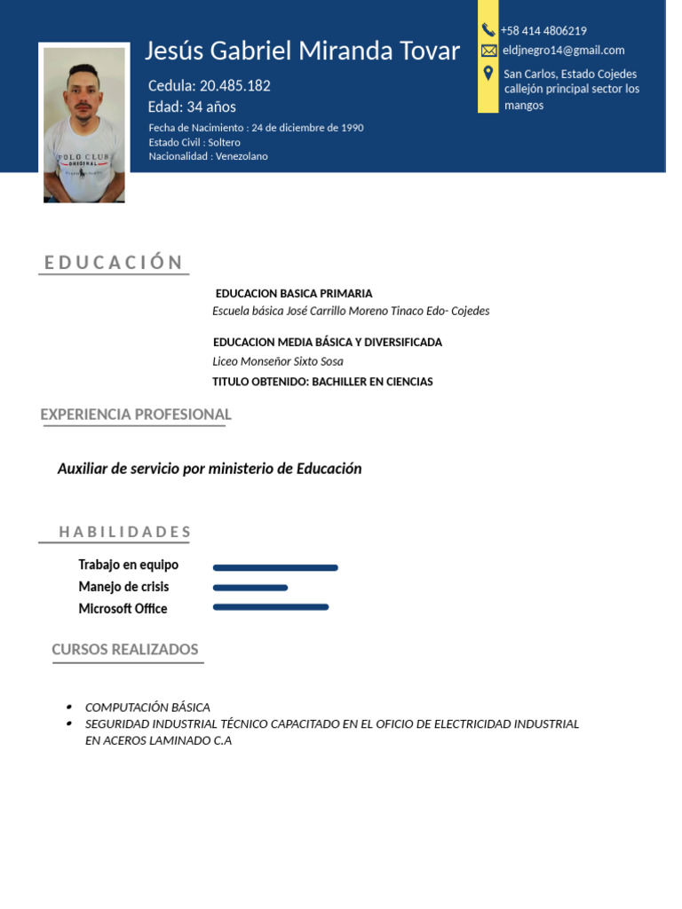 Curriculum Gabriel | PDF