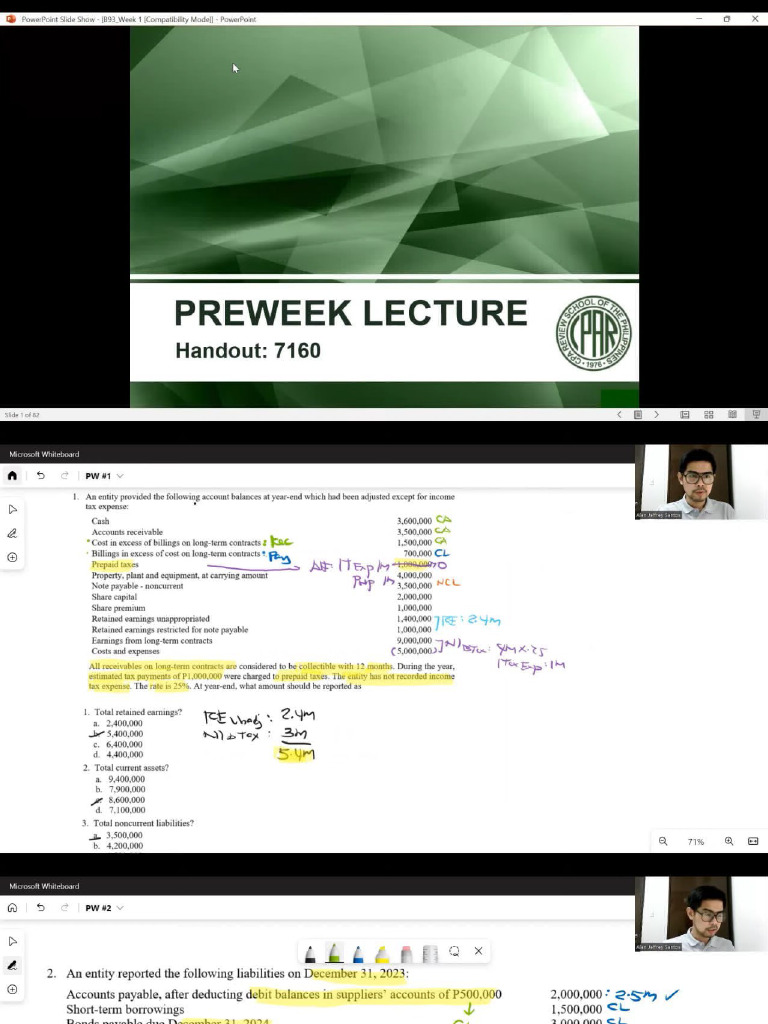 Cpar 93 Far Preweek (Problems) Answer Key | PDF