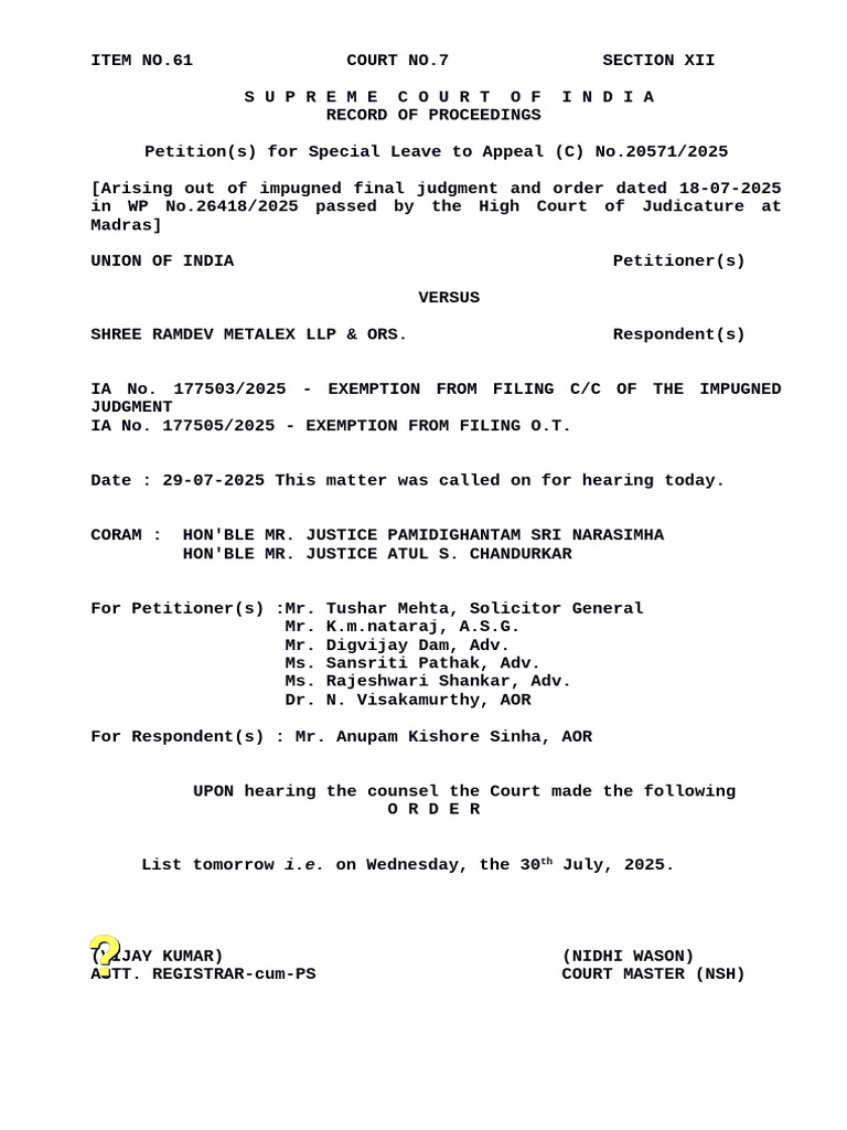2025 7 61 62796 Order 29-Jul-2025 | PDF