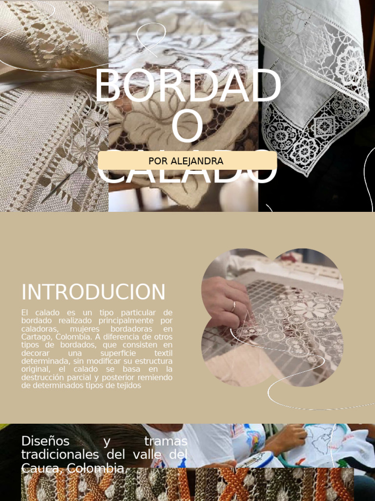 Bordado Calado a Mano en Tela | PDF
