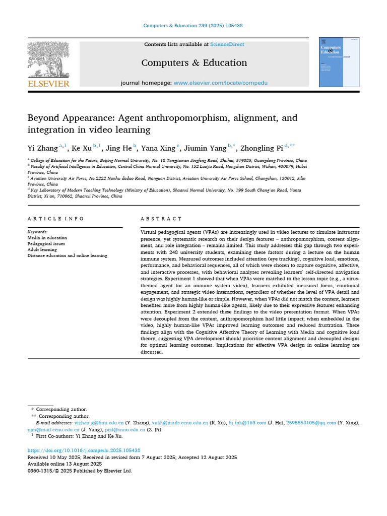 Beyond Appearance Agent Anthropomorphism Alignment and 2025 Computers E ...