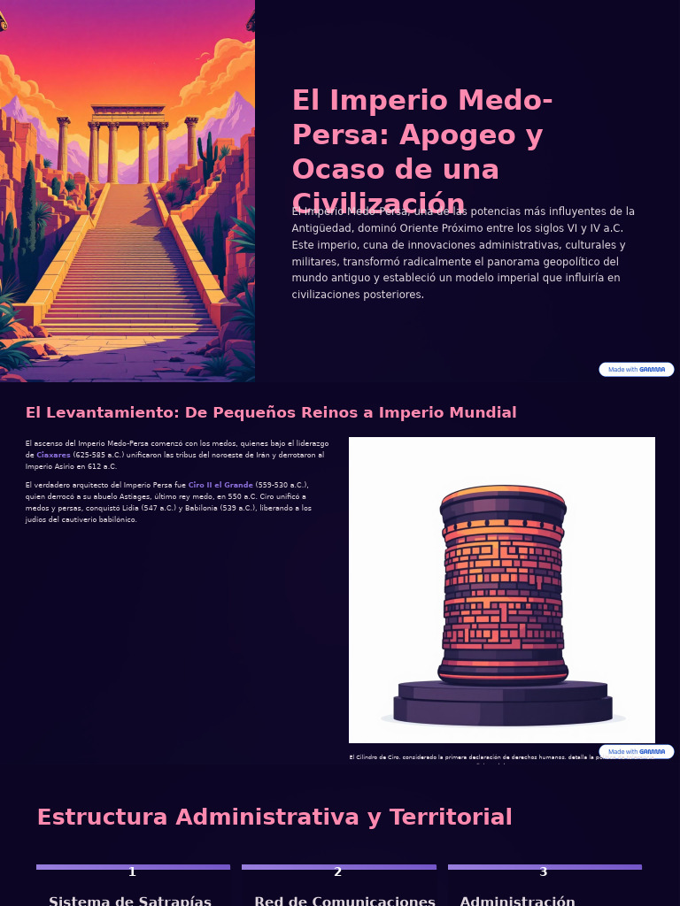 El Imperio Medo Persa Apogeo y Ocaso de Una Civilizacion | PDF ...