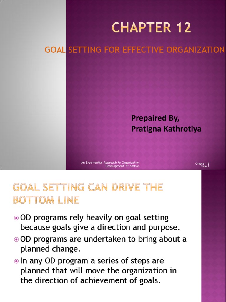 Goal Setting For Effective Organizations | PDF | Goal Setting | Goal