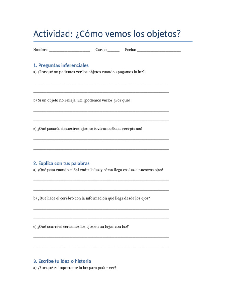 Cómo vemos los objetos y la luz | PDF | Ojo | Ligero