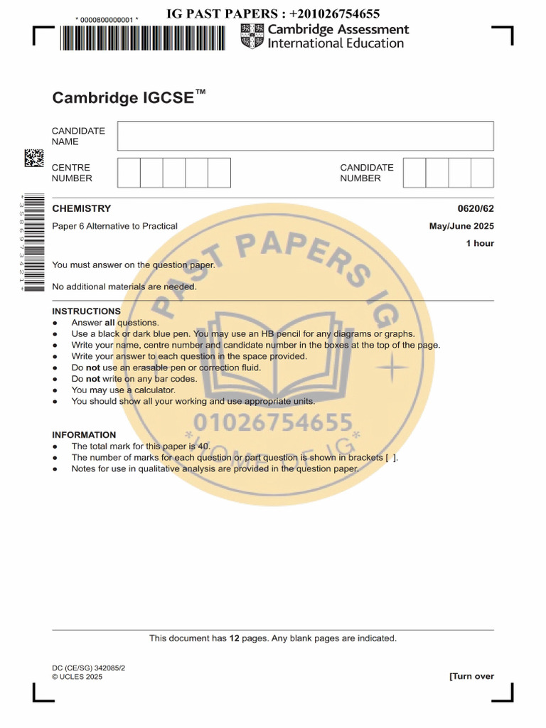 0620 s25 QP 62 | PDF