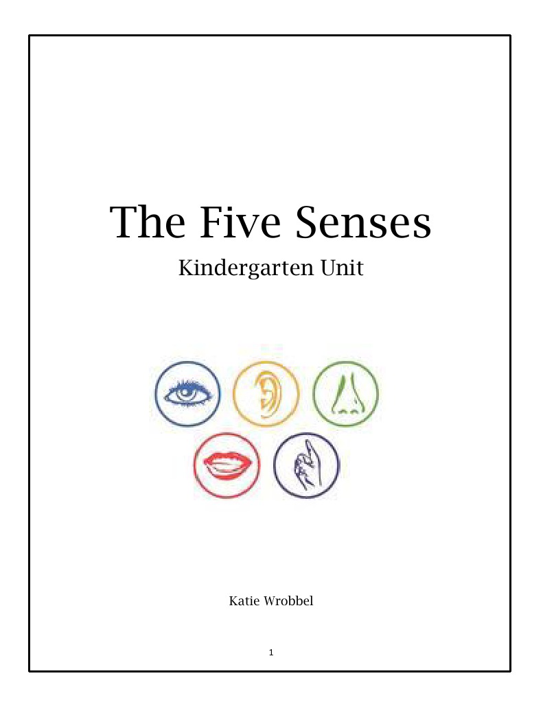 The Five Senses Complete Unit | PDF | Curriculum | Lesson Plan