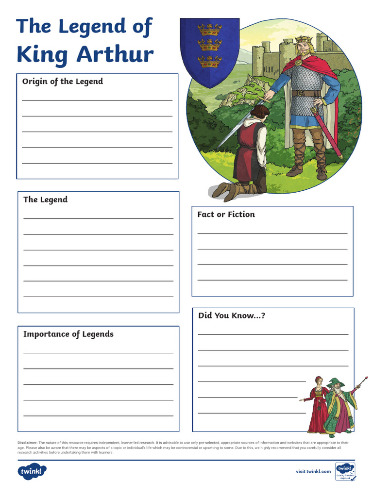 T H 1653650878 Legend of King Arthur Fact File Template - Ver - 4 | PDF