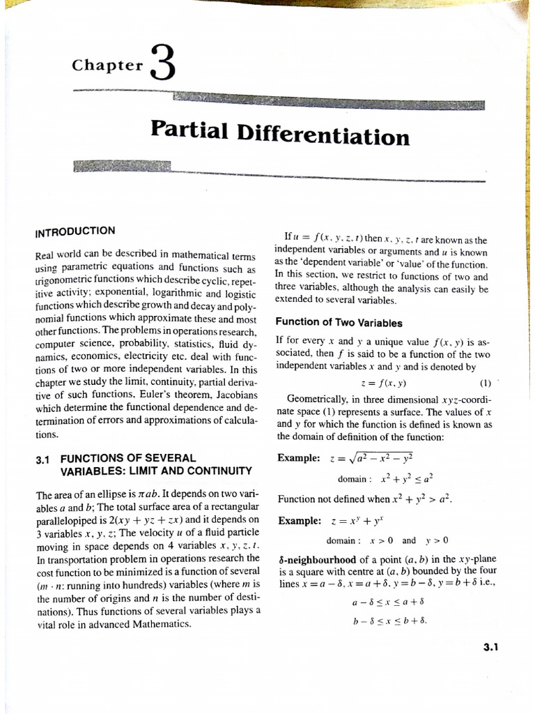 Partial Differentiation | PDF