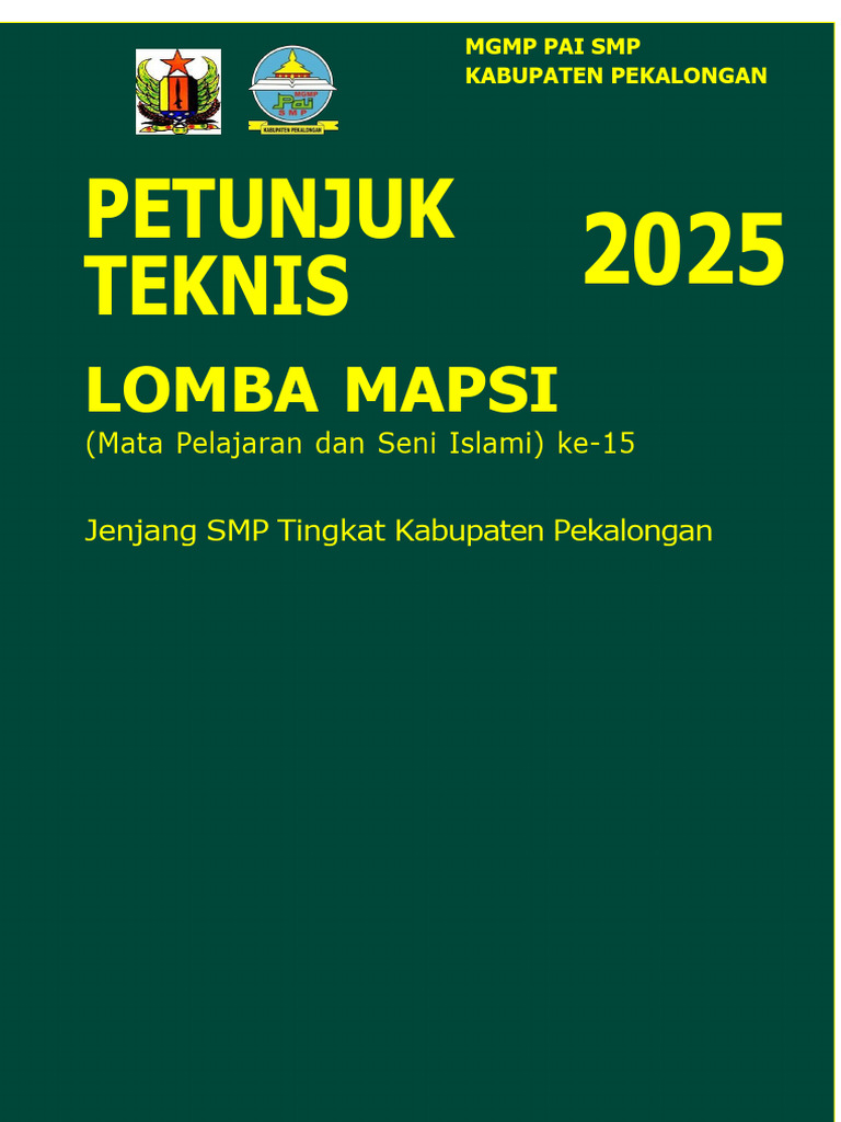 Petunjuk Teknis Lomba MAPSI SMP 2025 | PDF