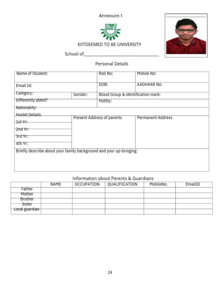 Annexure1 Mentee Profile (Print) PDF | PDF
