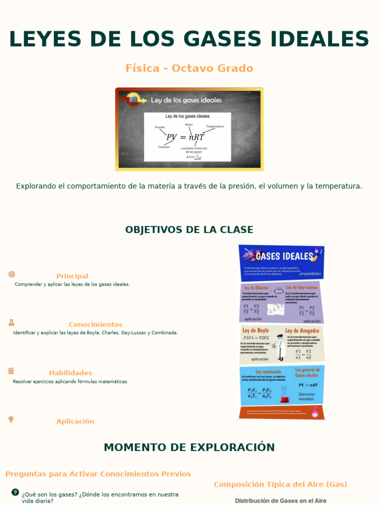 Gases Ideales | PDF | Gases | Física Aplicada e Interdisciplinaria