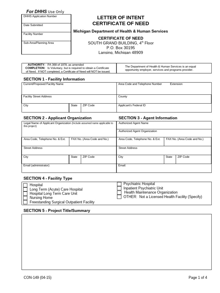 Certificate of Need Application 149 | PDF | Hospital