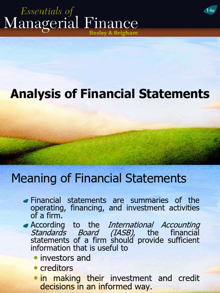 Financial Statement Analysis Essentials | PDF | Equity (Finance) | Cash ...
